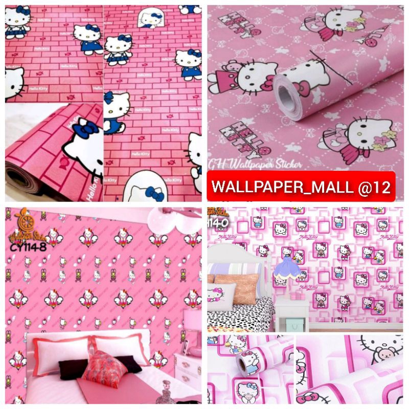 Jual Wallpaper Dinding Hello Kitty Stiker Dinding Hello Kitty Wallpaper Hello Kitty Walpaper ...