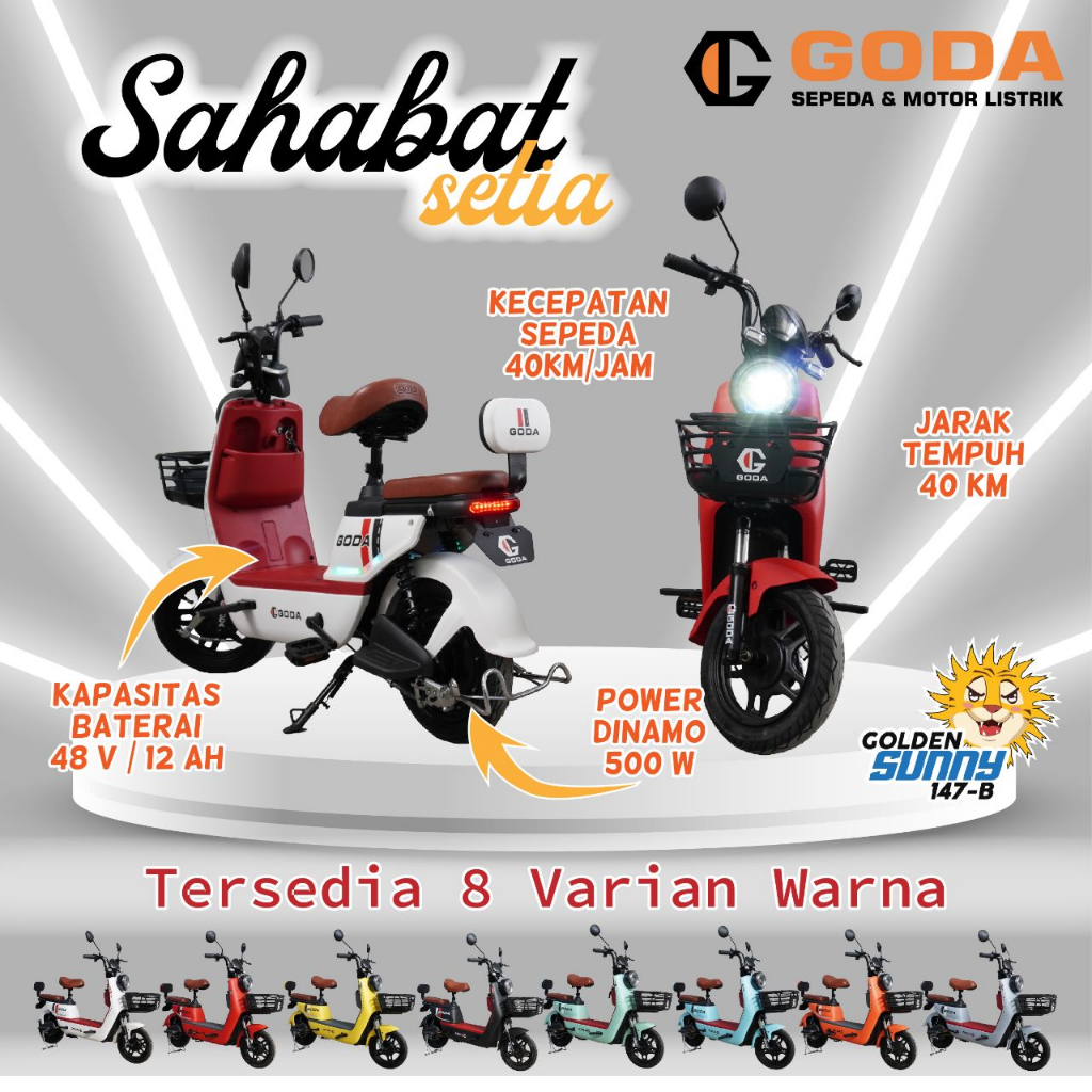Jual SEPEDA LISTRIK GODA GOLDEN TIGER 147B | Shopee Indonesia