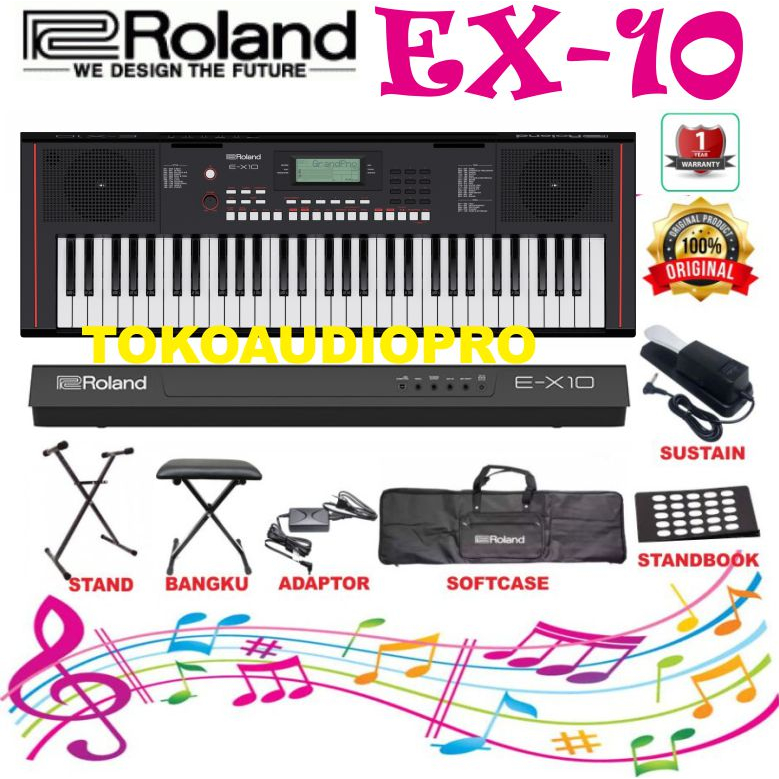 Jual Keyboard Roland E-X10 Portable Keyboard Roland EX-10 EX10 Arranger | Shopee Indonesia