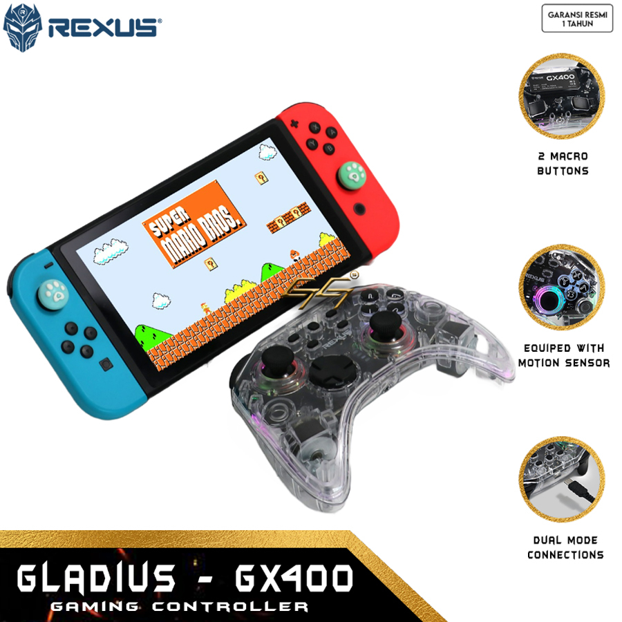 Jual Rexus GX400 Gladius GX-400 Multiplatform Bluetooth Gamepad ...
