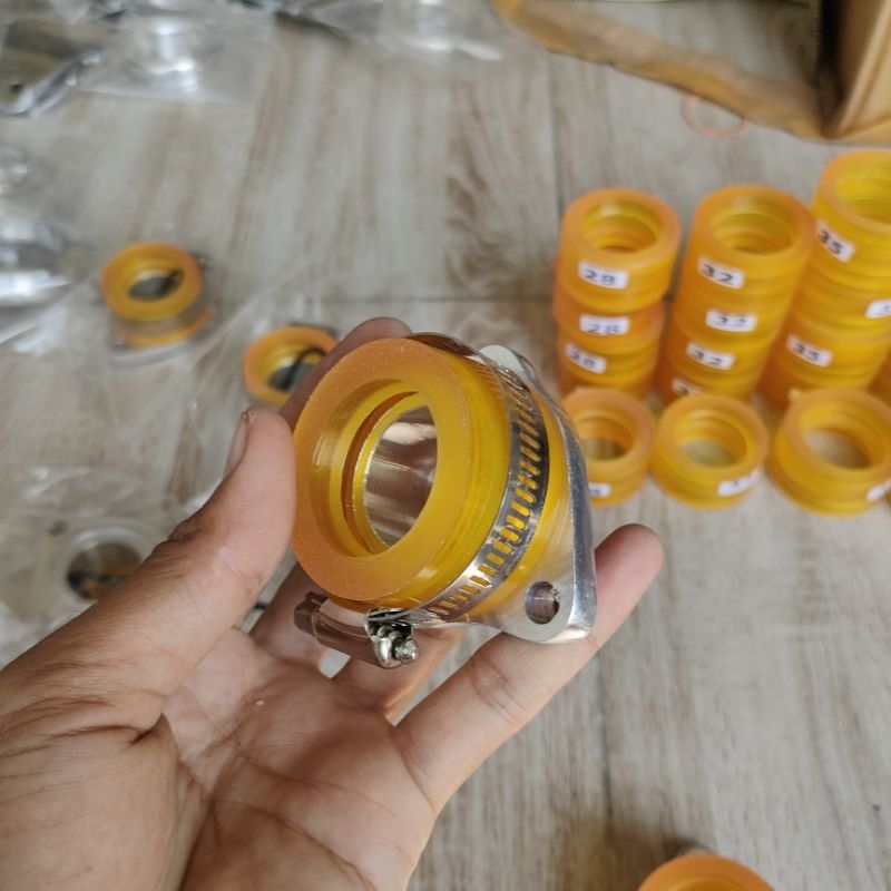 Jual manipol tevlon PE 28 set klem dan karet ring | Shopee Indonesia