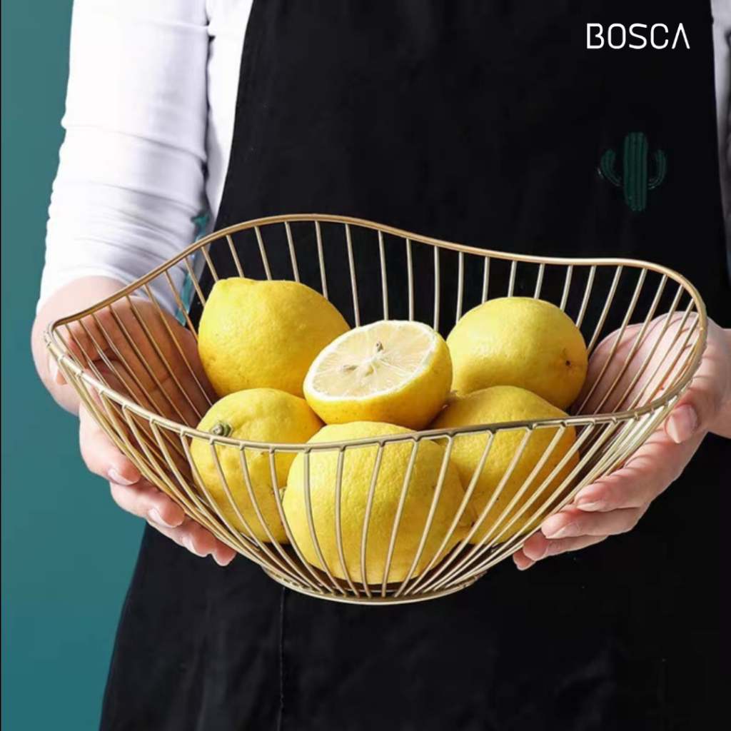 Jual Bosca Living- Grandiose Fruit Basket Bowl / Tempat Buah Gold ...