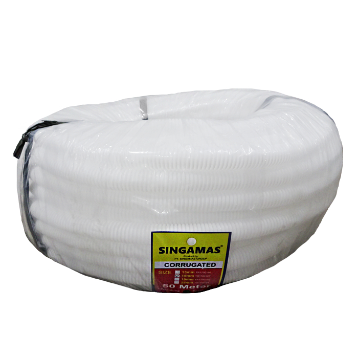 Jual SINGAMAS Selang Flex Pelindung Kabel Corrugated 5/8 Inch x 50 ...