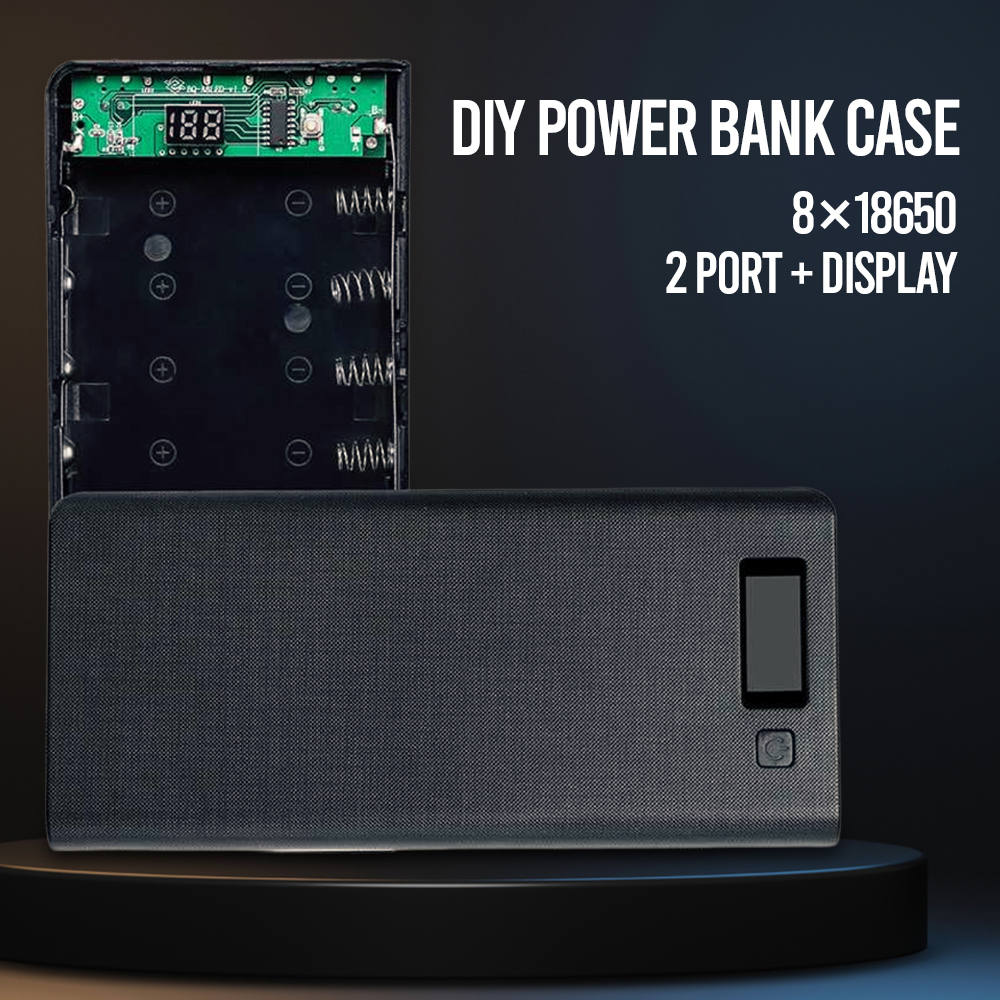 Jual Power Bank Case 8x18650 2 Port + Display Serbaguna | Shopee Indonesia