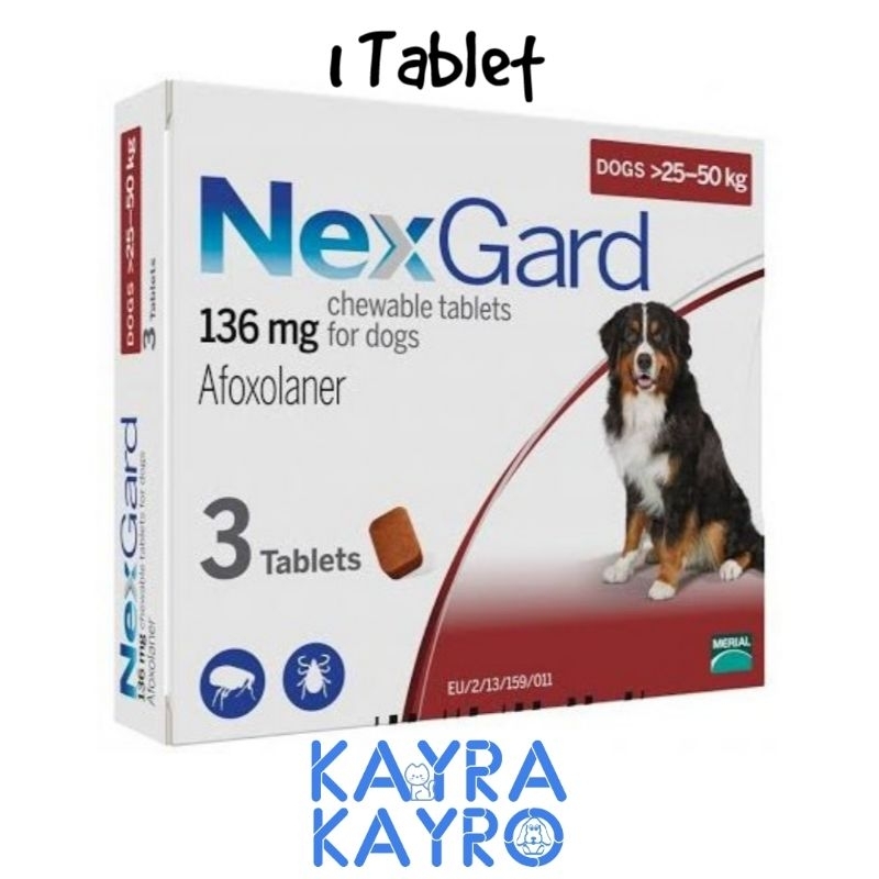 Jual NexGard Chewable Tablets for Dog (25-50 kg) 1 Tablet - Obat Anti Kutu & Demodex Anjing ...
