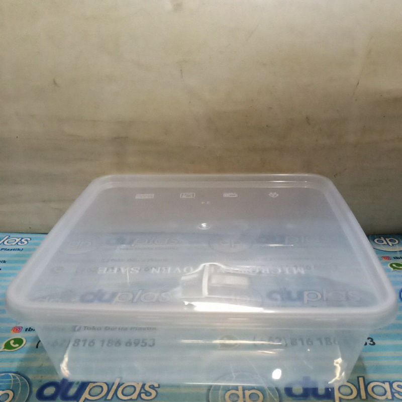 Jual ThinWall Cup Square Kotak Food Container DM 1000 ml isi 25 pcs ...