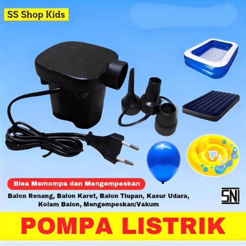 Jual POMPA ELEKTRIK POMPA LISTRIK KOLAM BERENANG KASUR ANGIN PELAMPUNG Pompa listrik serbaguna ...