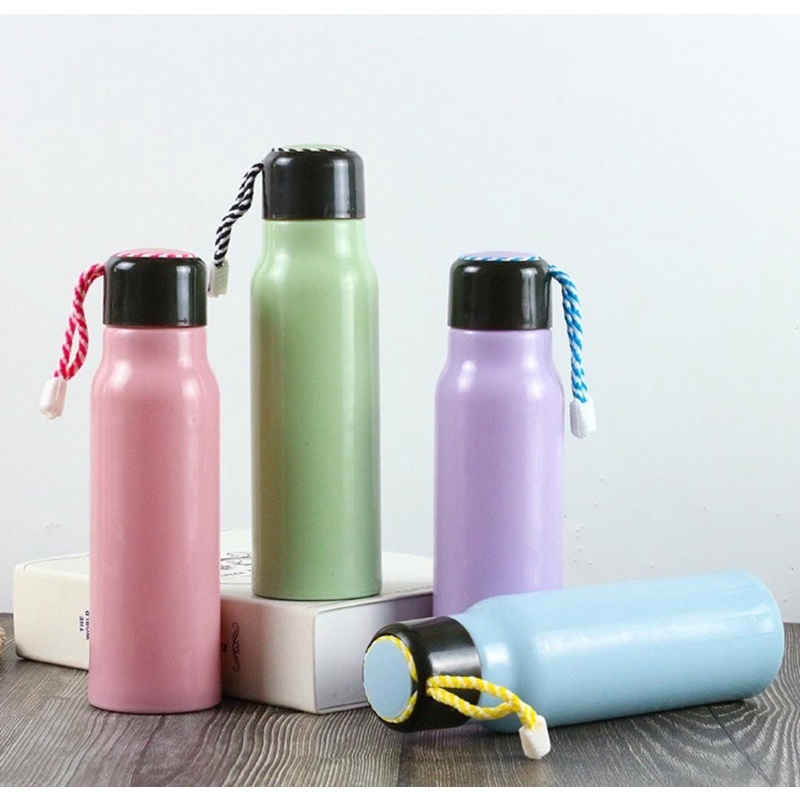 Jual B ( B00109 ) BOTOL KACA POLOS TALI WARNA WARNI BOTOL TUMBRL GLASS ...