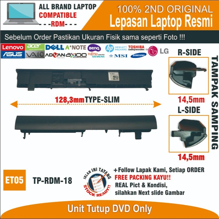 Jual ET05 TP-DVD-UN-20 Tutup DVD Laptop ACER LENOVO ASUS HP TOSHIBA AXIOO DLL | Shopee Indonesia