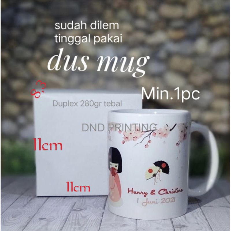 Jual Dus Mug Duplek Polos/Tanpa bolong Box Mug Warna Putih 270 Gsm ...