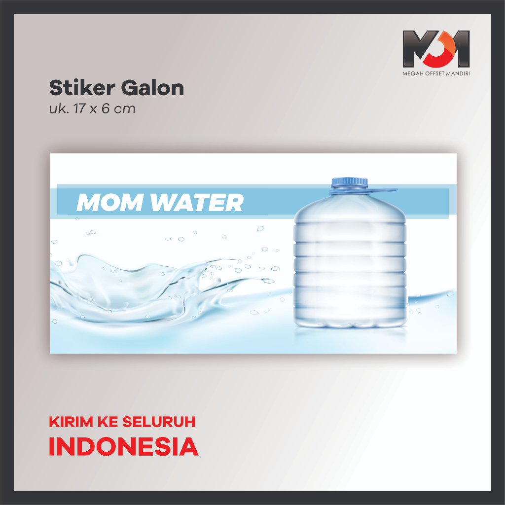 Jual STIKER LABEL GALON/BOTOL AIR MINERAL UK. 15,5 X 6 | UK. 3 X 7 CM ...