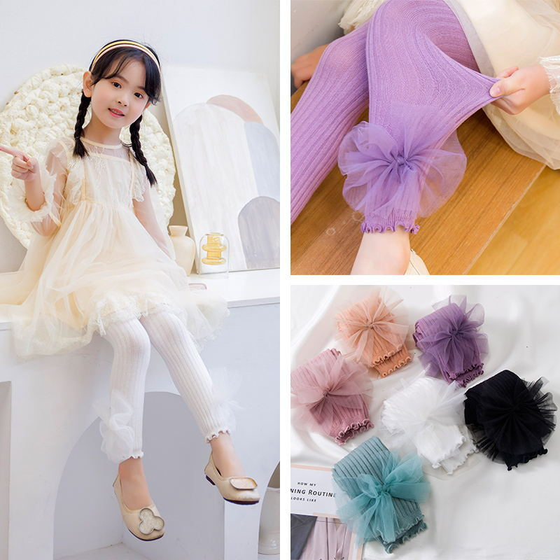 Jual LG28 - Legging Katun Anak Korea Flower Pant Import Perempuan Pita ...