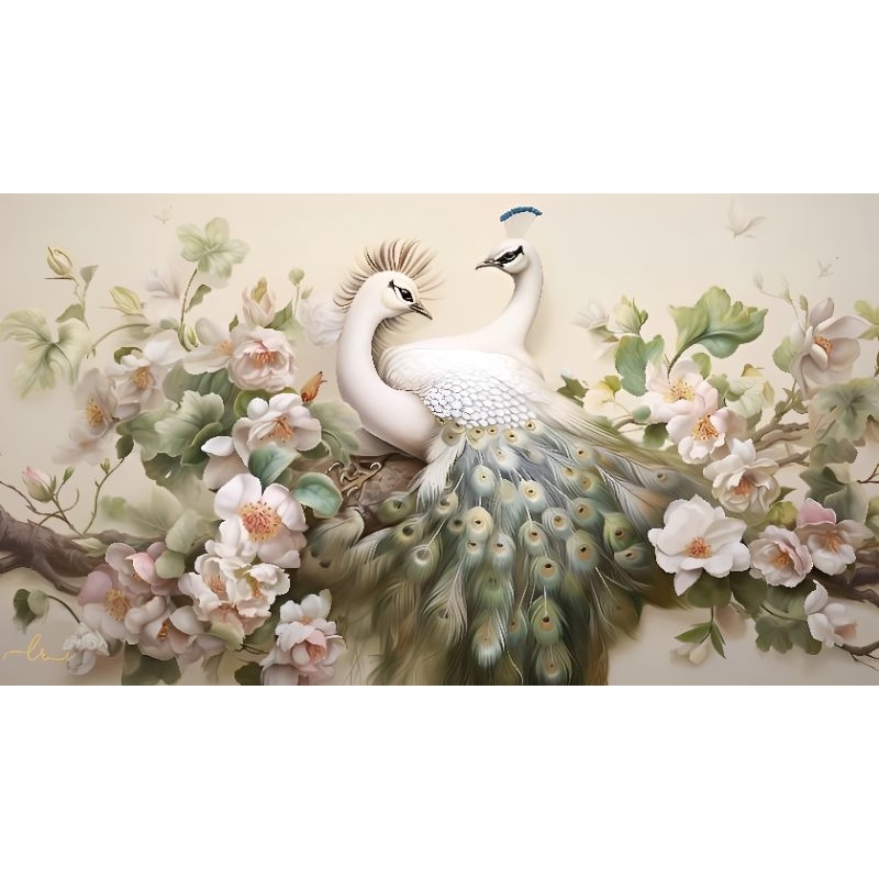 Jual Backdrop/Background/Wallbanner/MMT Dekorasi Pelaminan Merak ...