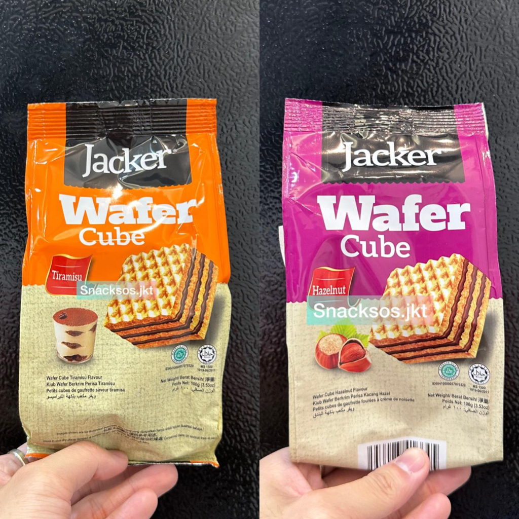 Jual JACKER WAFER CUBE HAZELNUT / TIRAMISU / CHOCOLATE - LOACKER 100GR ...
