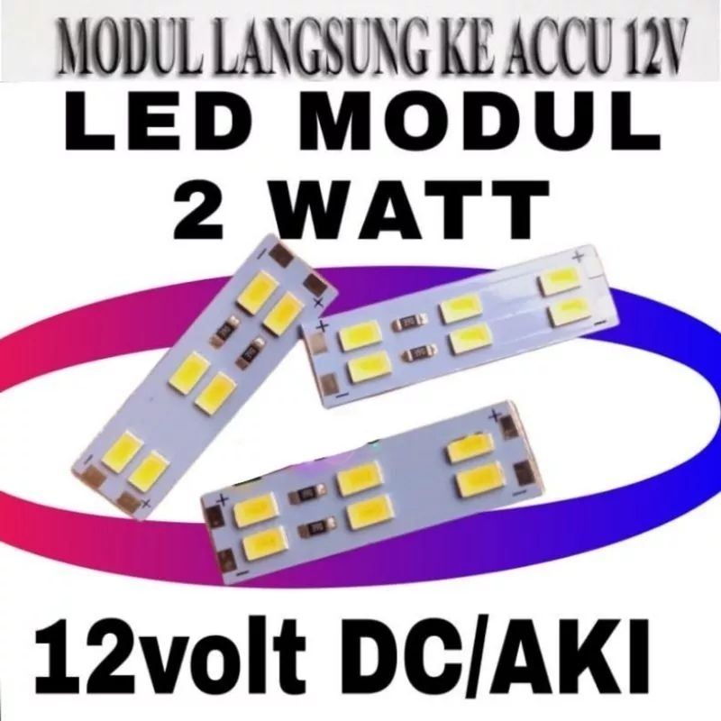 Jual HPL LED MODUL 12V 2 Watt 6 LED SMD 5730 2W COLD WHITE PLAFON ...