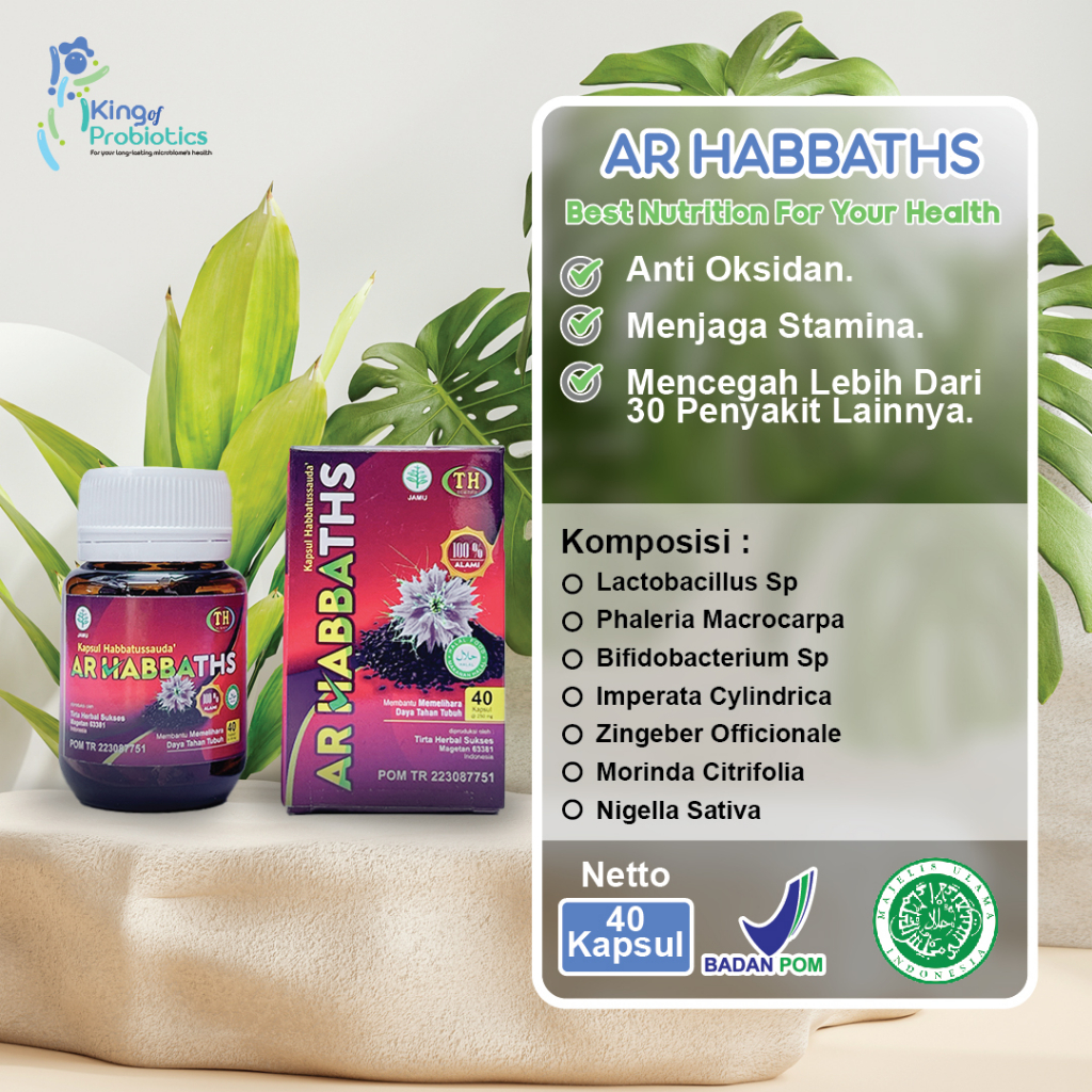 Jual Bioth Ar Habbats Probiotik Herbal Alami Isi 40 Kapsul Menjaga ...