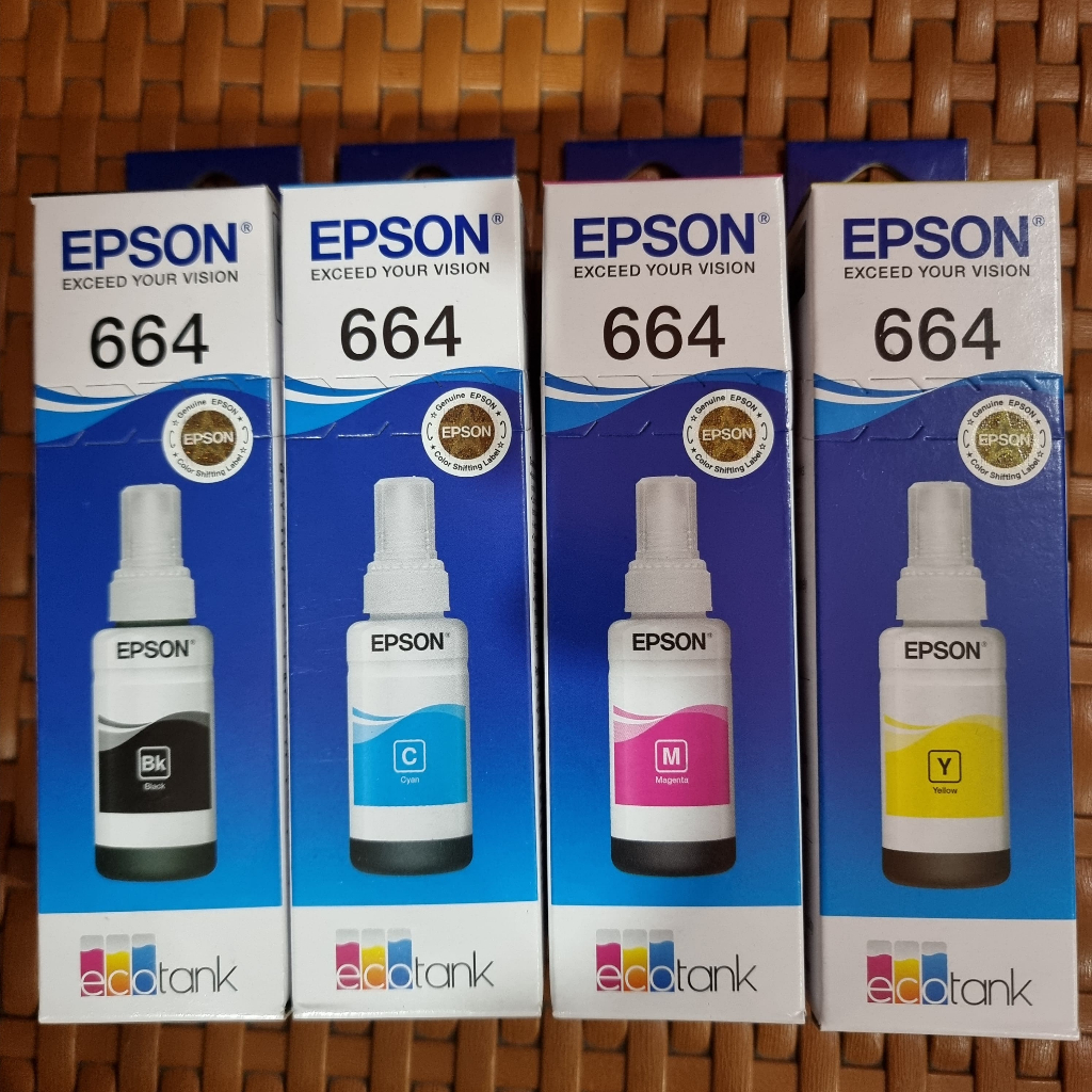 Jual Tinta Printer Epson 664 T6641 / T6642 / T6643 / T6644 L Series Original | Shopee Indonesia