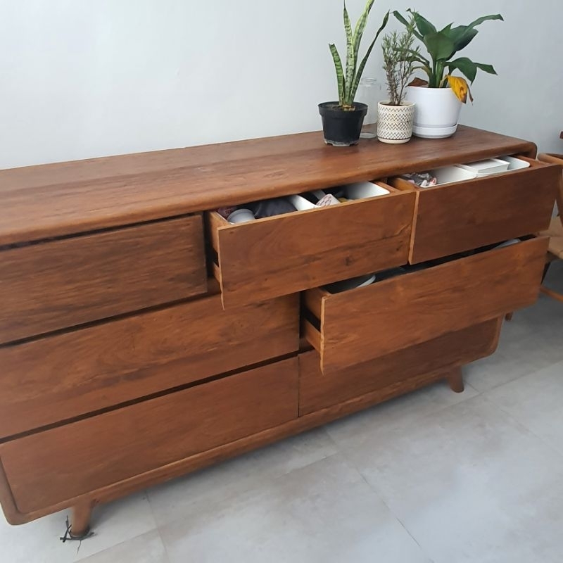 Jual lemari buffet kayu jati second (DM utk pengiriman) | Shopee Indonesia