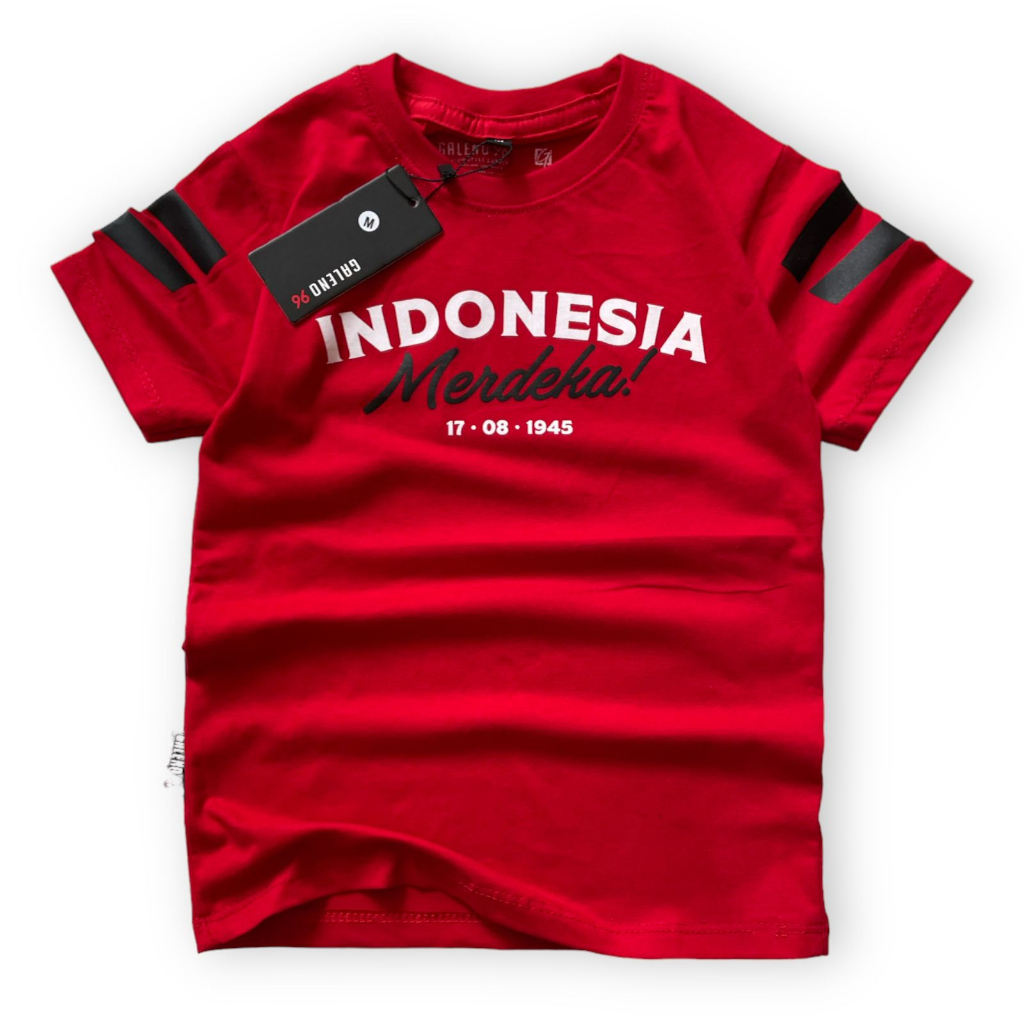 Jual KAOS DISTRO ANAK LENGAN PENDEK MERAH PUTIH EDISI KEMERDEKAAN USIA 1-12 TAHUN | Shopee Indonesia