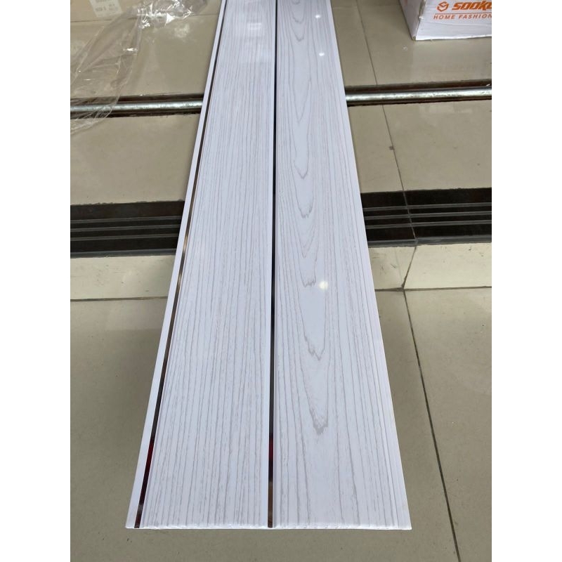 Jual Plafon PVC serat kayu abu nat silver glossy 0005 7mm (Lokal ...