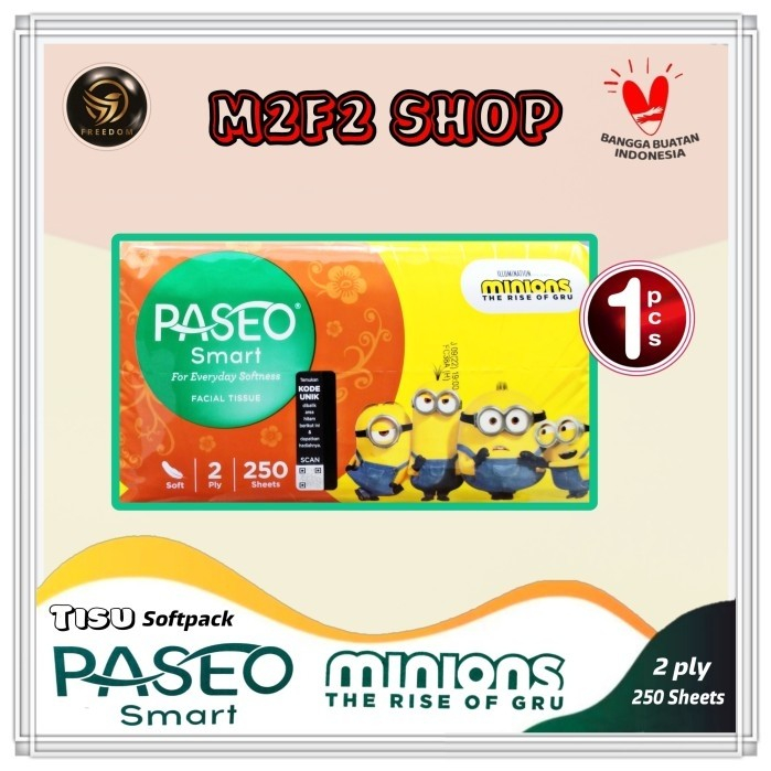 Jual Tisu Paseo Smart Facial Softpack Non Perfumed - 250 sheets ...