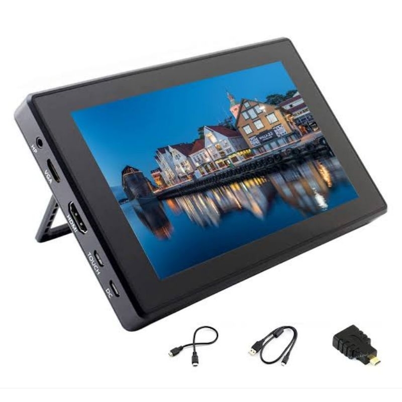 Jual LCD 7 INCHI WAVESHERE WITH CASE TOUCHSCREEN HDMI #raspberry #stb # ...