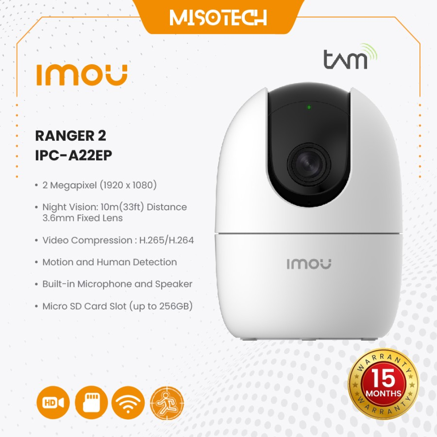 Jual Babycam Wifi CCTV Imou Ranger 2 IPC-A22EP TAM 2MP IP Two-way Audio | Shopee Indonesia