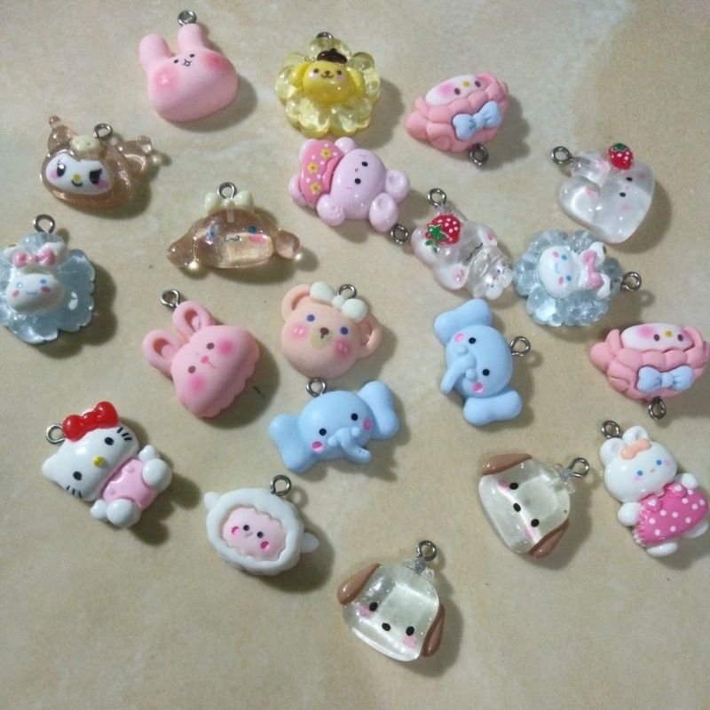 Jual (10pcs-25pcs-50pcs) Bandul /charm clay resin hiasan strap phone ...