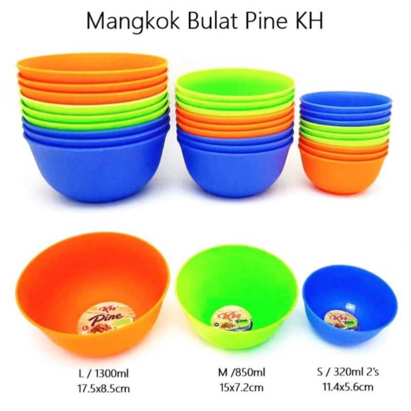 Jual Mangkok plastik PINE KH Ukuran Small : Medium : Large | Shopee ...