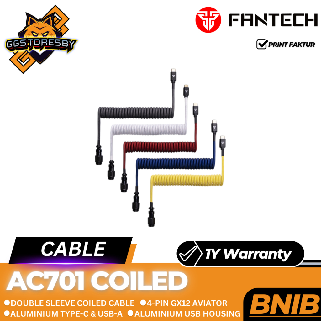 Jual Fantech Ac701 Type-C Coiled Cable Gaming Keyboard | Shopee Indonesia