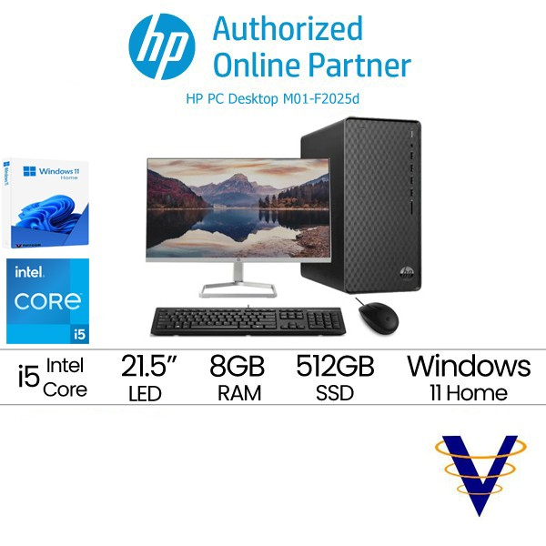 Jual HP Desktop M01-F2025d i5-12400 8GB 512 SSD UHD Grafis Black | Shopee Indonesia