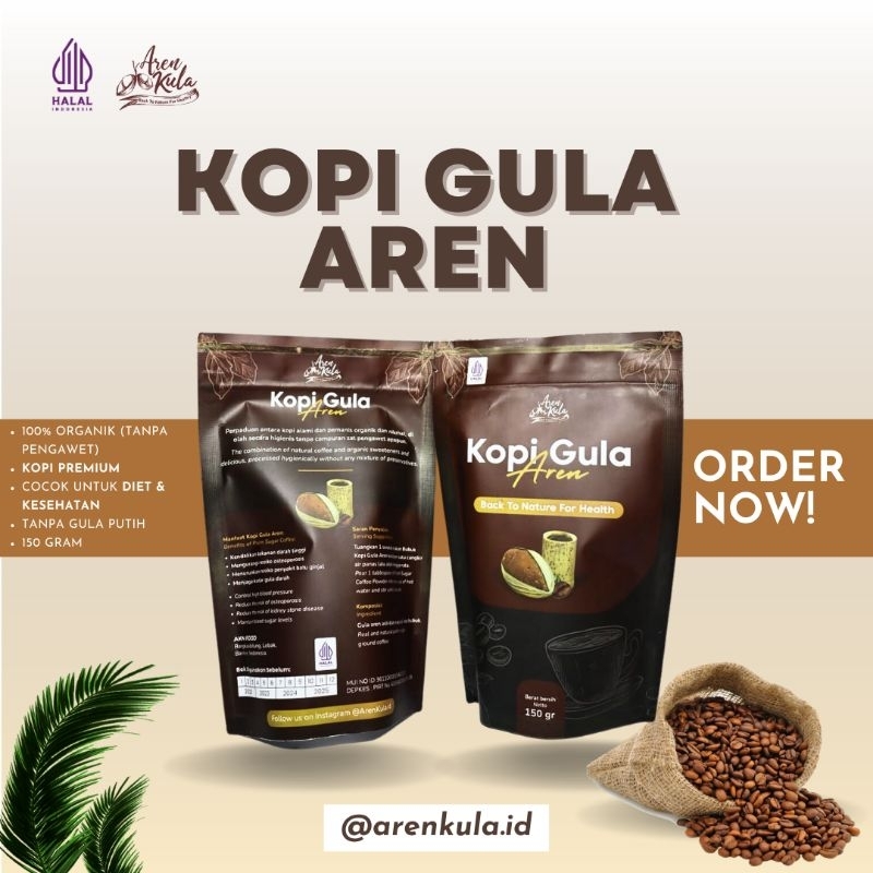 Jual KOPI GULA AREN BUBUK | ARENKULA | ARENGA BROWN SUGAR COFFE POWDER ...