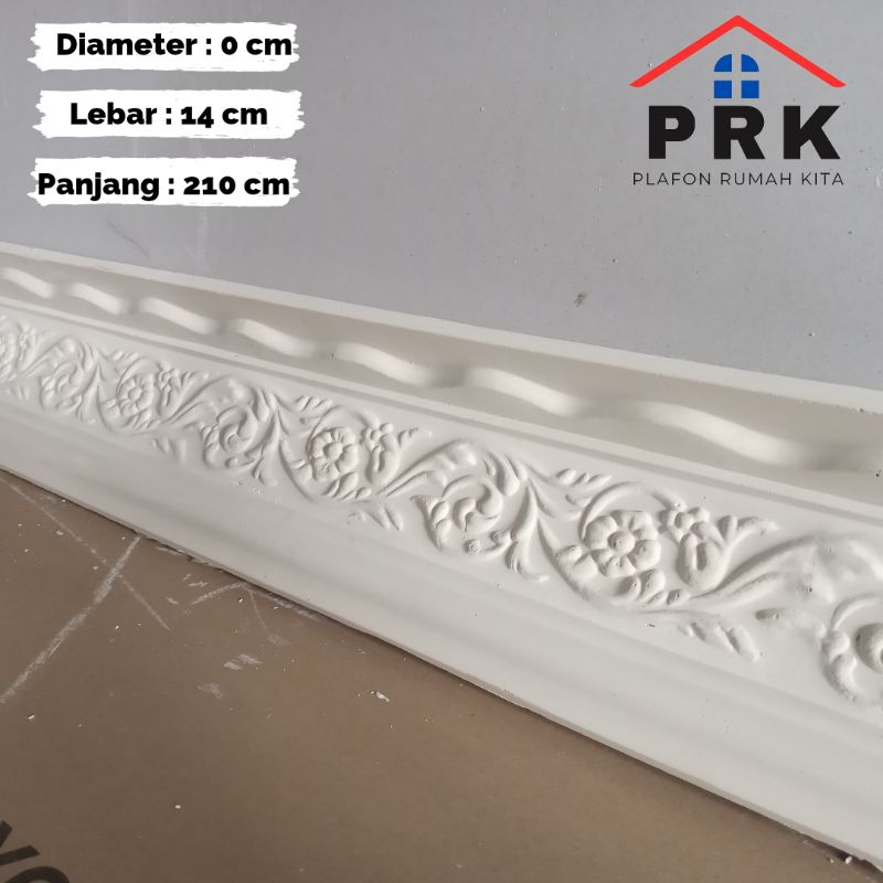 Jual Lis List Gypsum Gipsum Motif bunga kangkung gelombang 14 cm Plafon ...