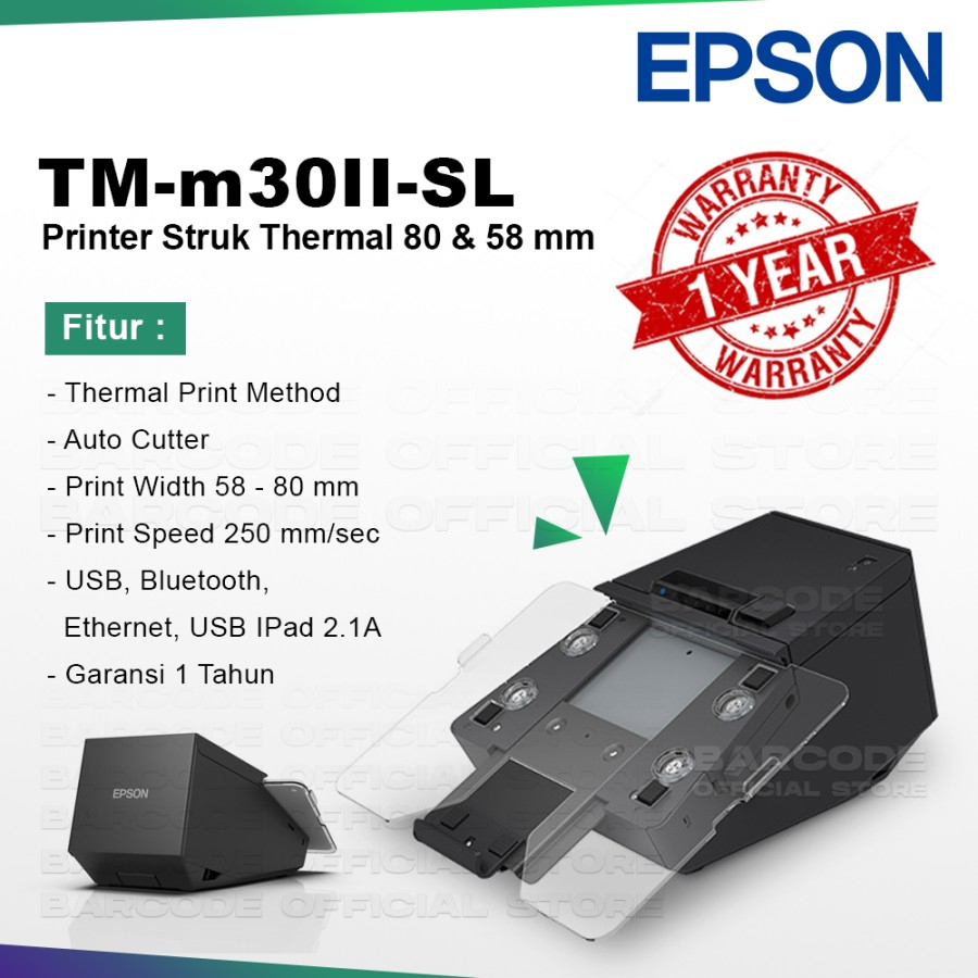 Jual Direct Termal Printer Epson TMM30IISL Struk Nota 80mm Built-in ...