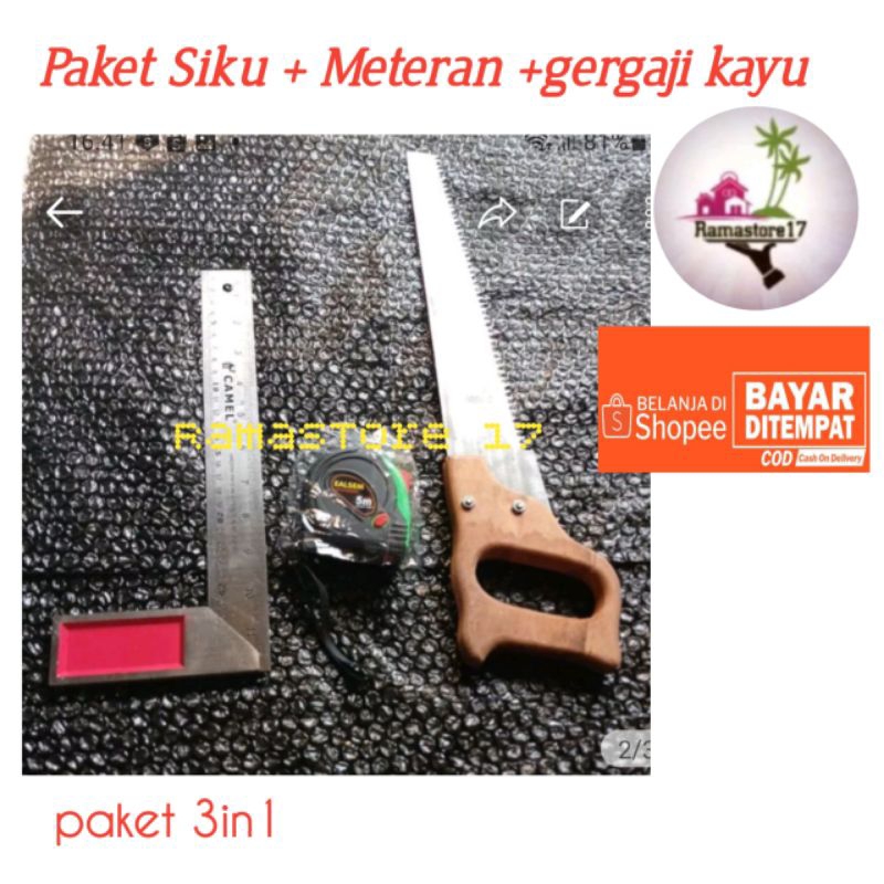 Jual Gergaji ,siku/ penyiku & meteran ( 3in1 ) | Shopee Indonesia