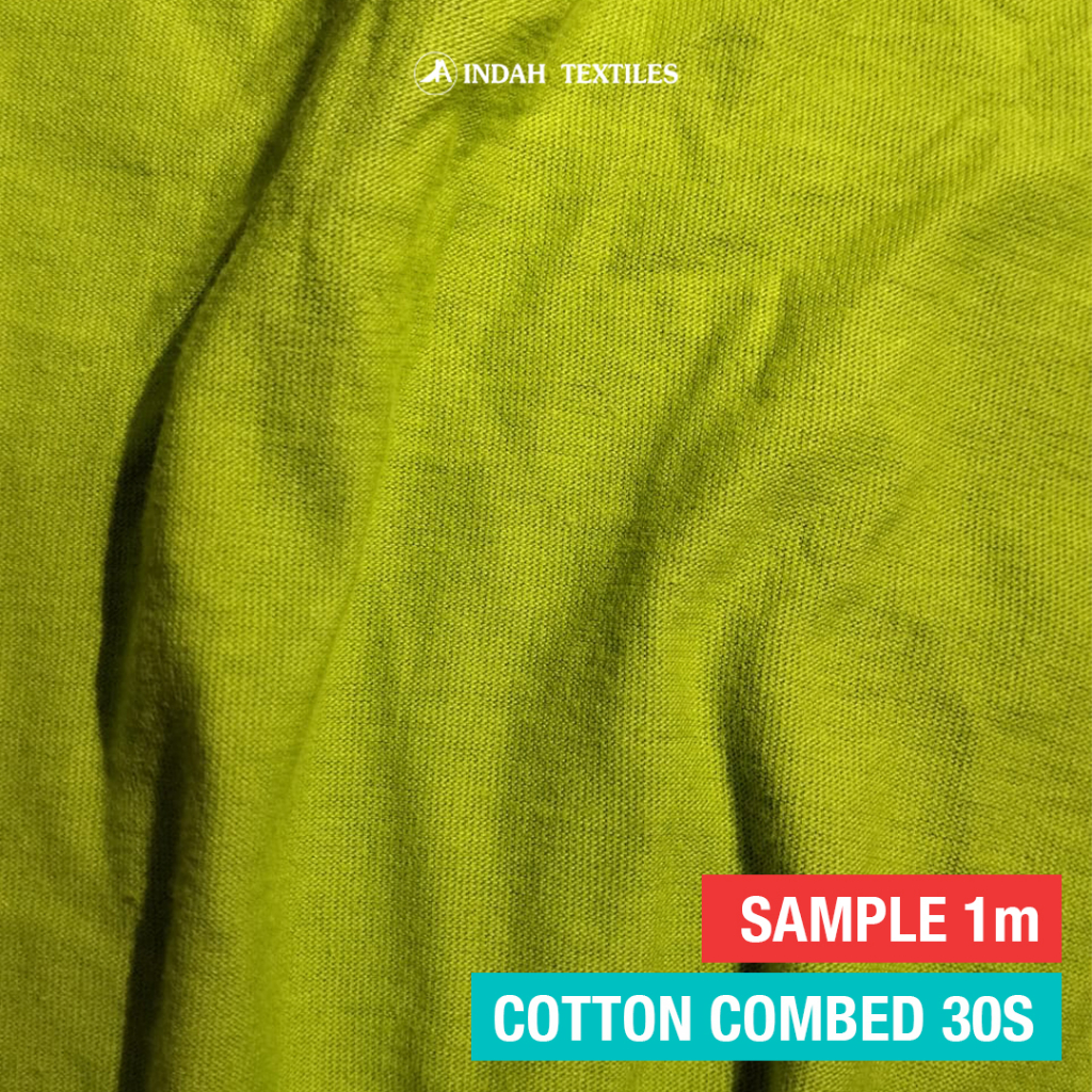 Jual Sample Kain 1m - Cotton Combed 30s Warna Hijau Pucuk | Shopee ...