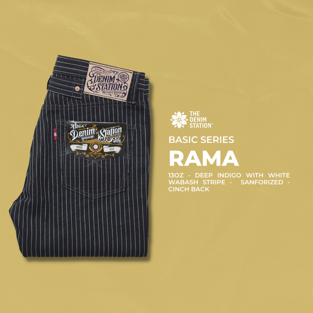 Jual The Denim Station - RAMA Indigo Wabash Stripe Pants (Ready Stock ...