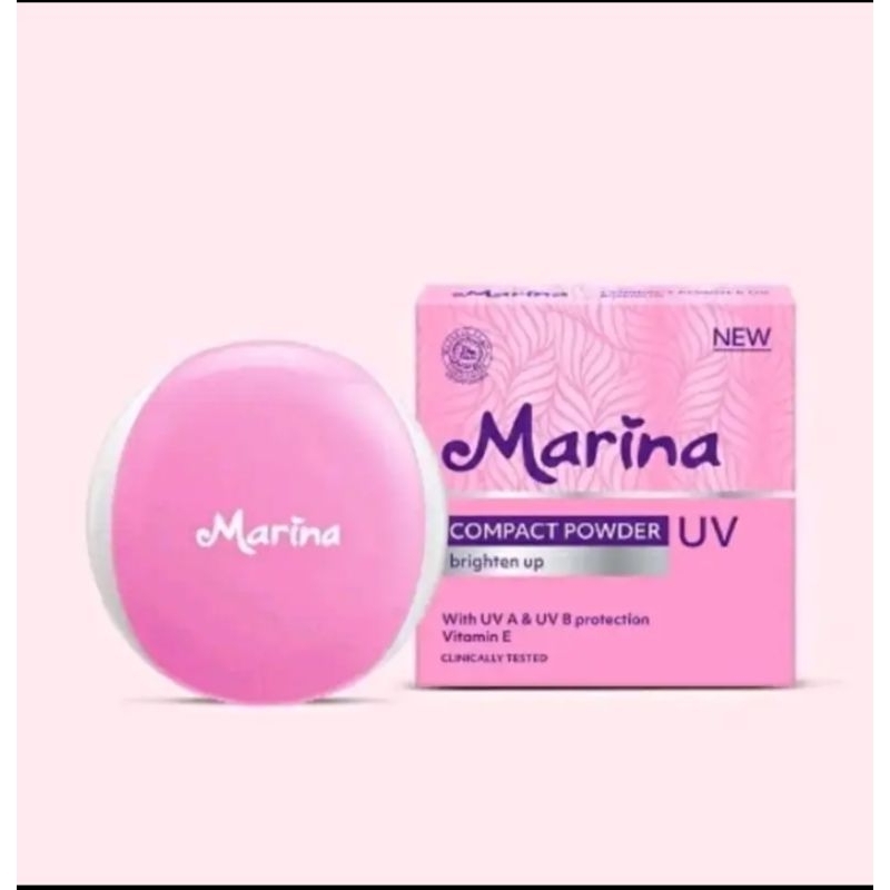 Jual MARINA COMPACT POWDER UV BRIGHTEN UP WITH UV A & UV B PROTECTION ...