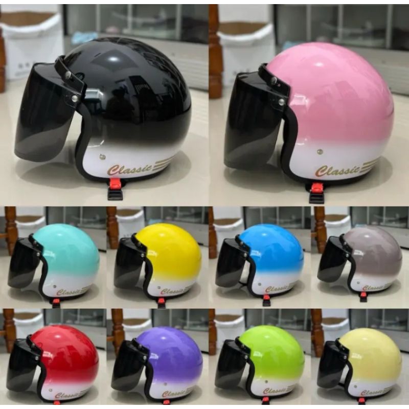 Jual Helm Bogo Classic Gradasi Viral Aneka Warna Keren SNI | Shopee ...