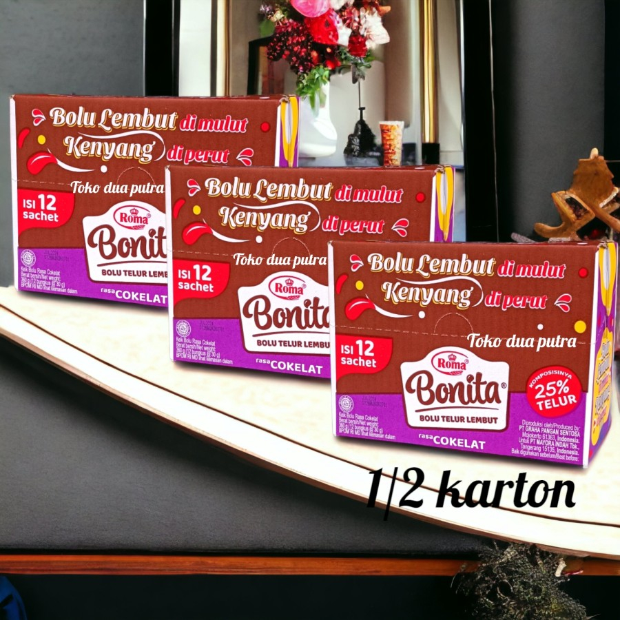 Jual Roma Bonita Bolu Coklat 3 Box ( 1/2 Karton) | Shopee Indonesia