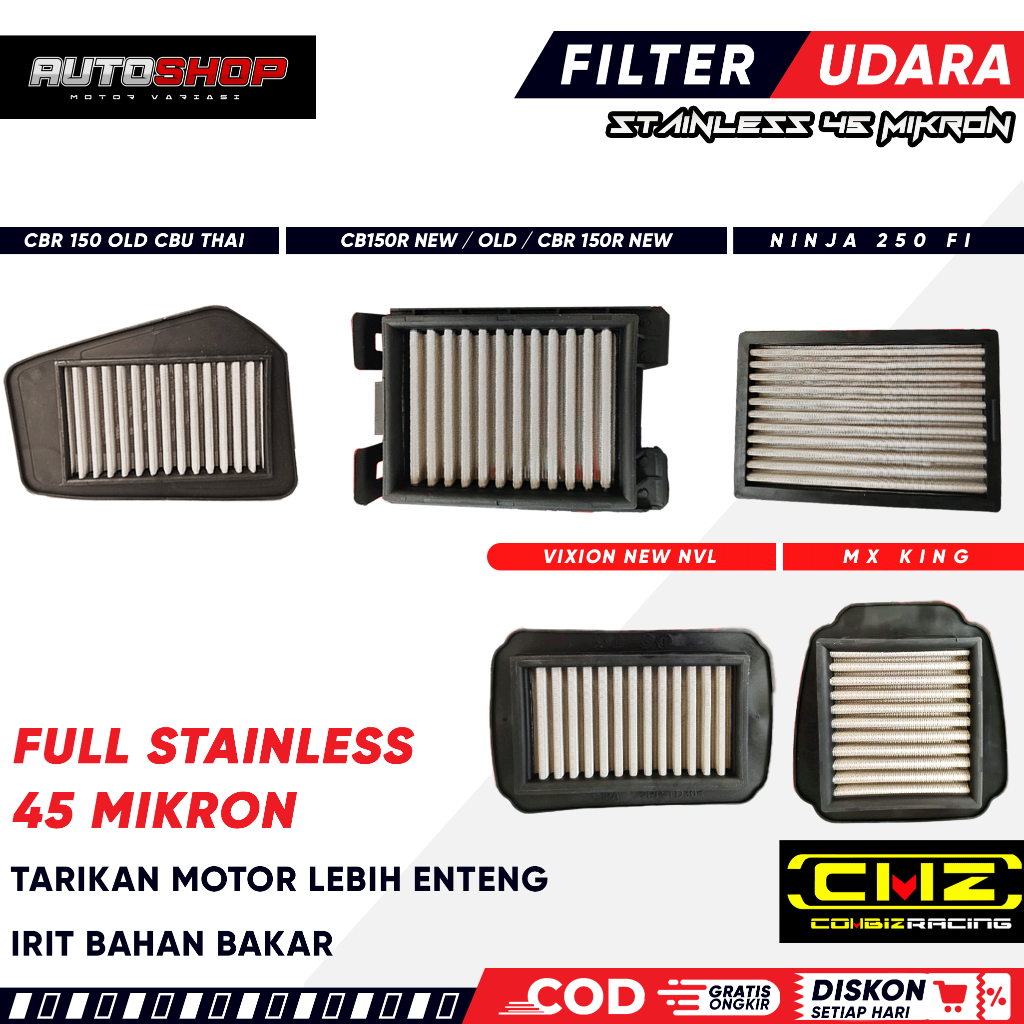 Jual Filter Udara Stainless CB150 R NEW/OLD CBR 150R OLD CBU THAILAND ...