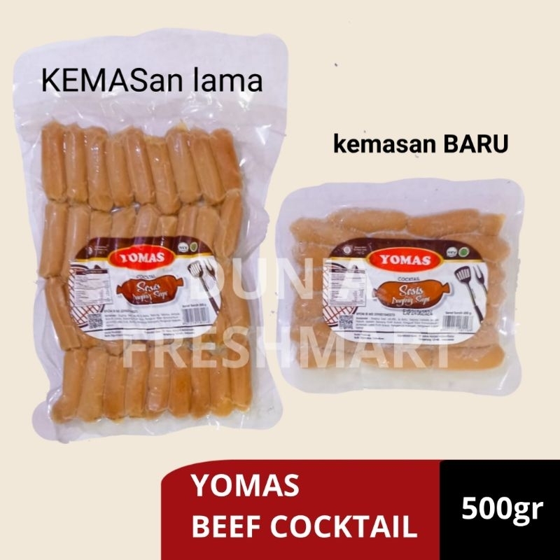 Jual YOMAS BEEF COCKTAIL 500GR SOSIS SAPI MINI BEEF SAUSAGE SAPI ...