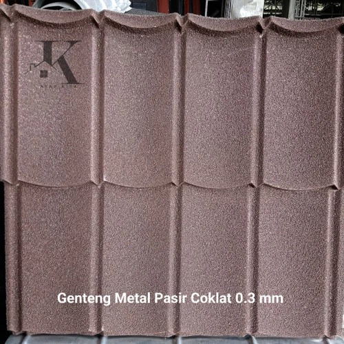 Jual Genteng Metal Pasir Coklat / Atap Genteng Pasir / Genteng 8 Daun ...