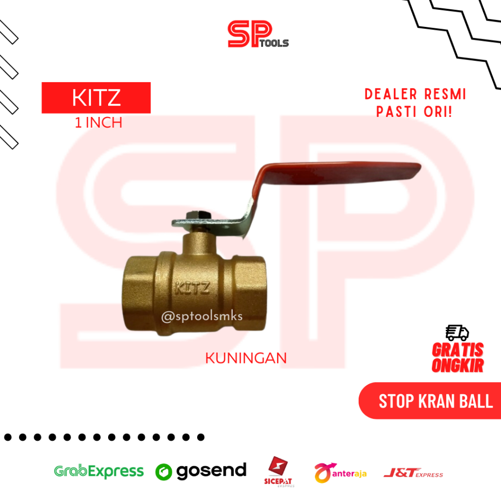 Jual STOP KRAN BALL VALVE / KERAN ENGKOL 1" 1 INCH KITZ | Shopee Indonesia