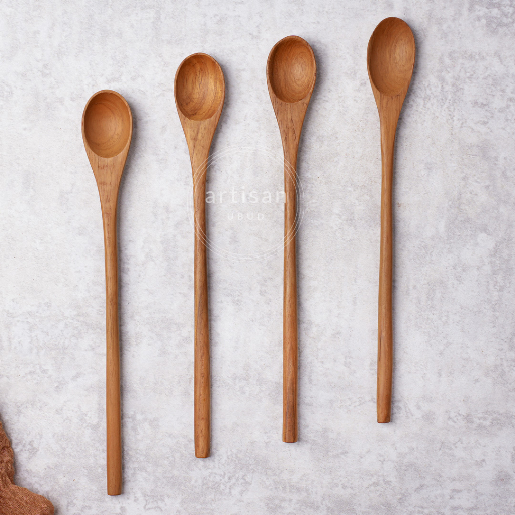 Jual Datta - Sendok Makan Kayu Jati / Sendok Jus Kayu Jati Bahan Alami ...