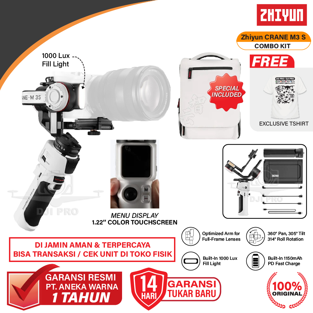 Jual Zhiyun Crane M3S Combo Gimbal Stabilizer Camera M 3S M3 S Combo ...