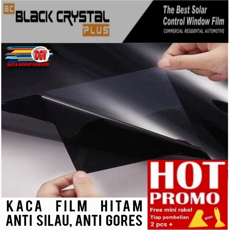 Jual PROMO.!!! kaca film mobil rumah ruko dll black crystal plus hitam (riben) gelap dari luar ...