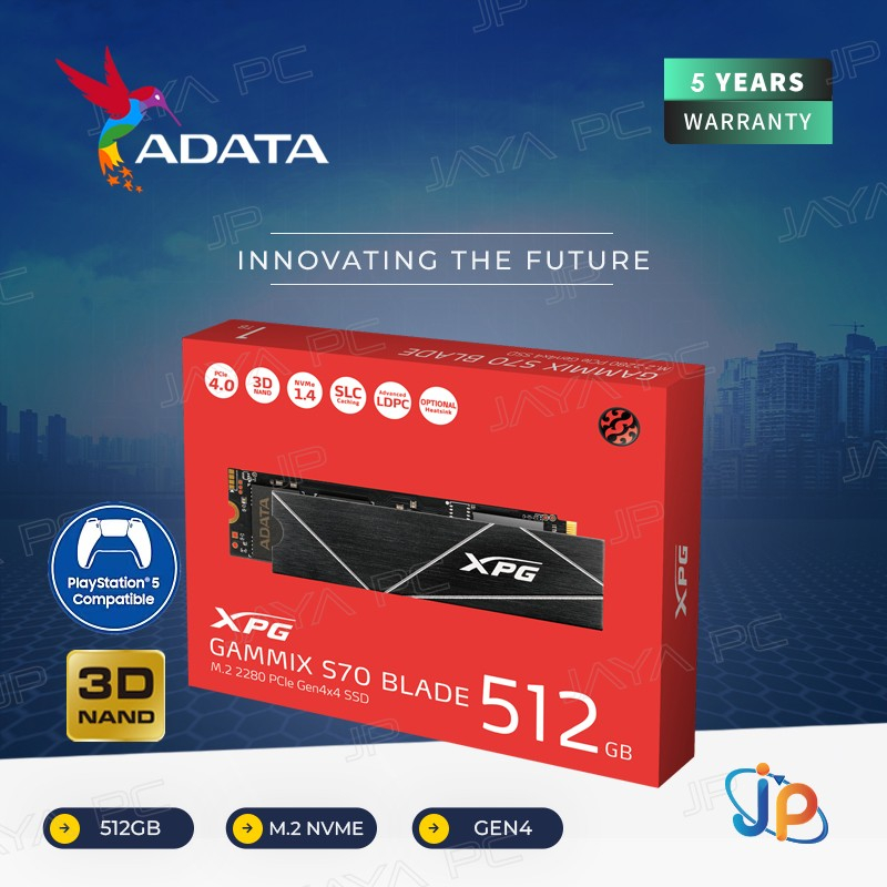 Jual ADATA SSD XPG Gammix S70 Blade M.2 Pcie Gen4 Nvme 512GB - 512 GB ...