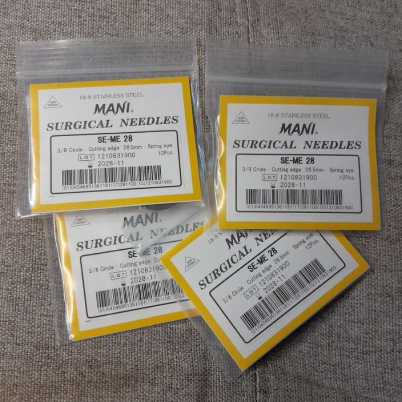 Jual Mani SE-ME Jarum Hecting Jahit Kulit / Mani Needle / 3/8 Lingkaran ...