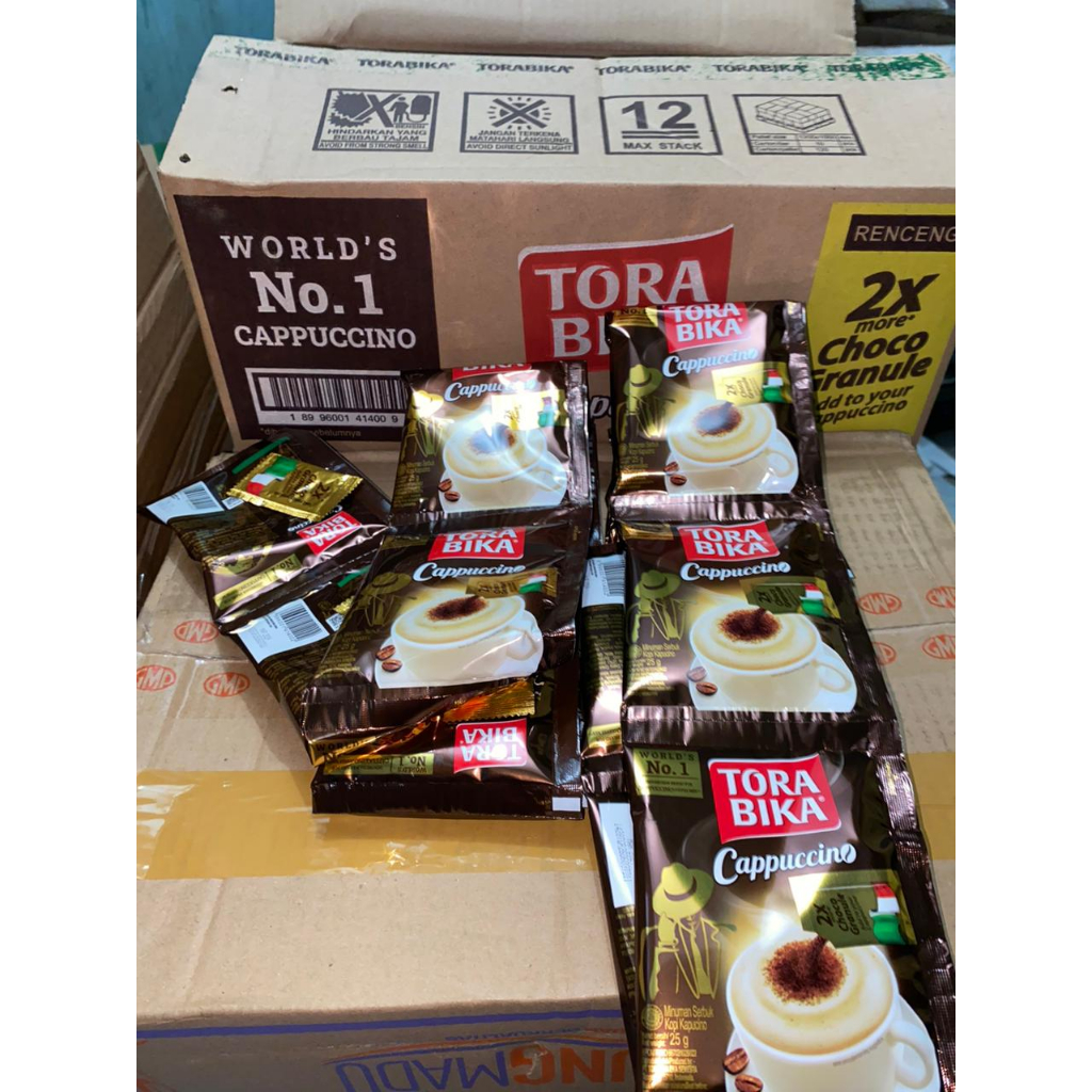 Jual Torabika Cappucino Capucino 1 Renceng isi 10 sachet Kopi Coklat ...